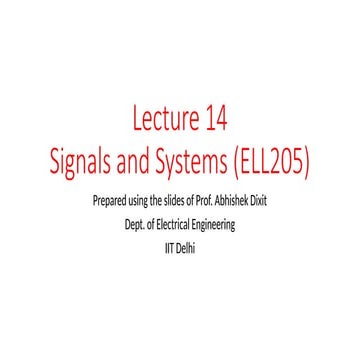 Signals and Systems Formula Sheet | PDF