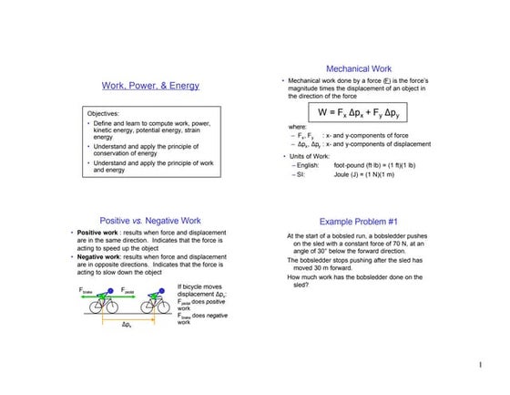 Work, power and energy | PPTX | Physics | Science