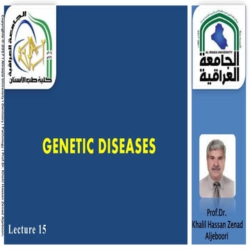 Lecture 15 Genetic Diseases Pptx