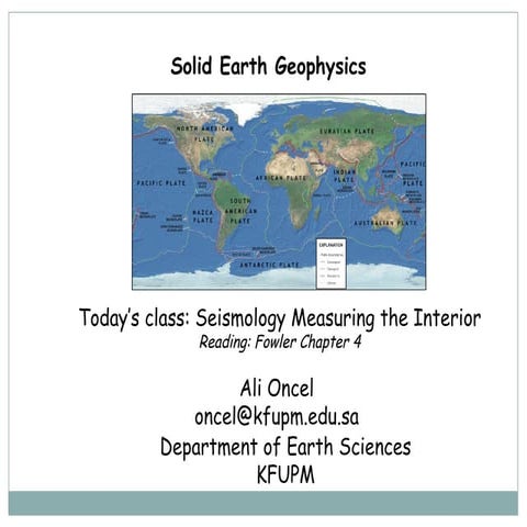 ÖNCEL AKADEMİ: SOLID EARTH GEOPHYSICS | PPT