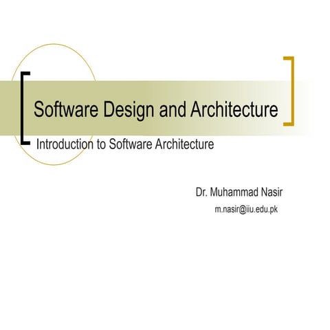 Lecture 20 & 21 - Software Architecture Documentation.ppt