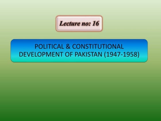Lecture 18 separation of east pakistan 1971 | PPT