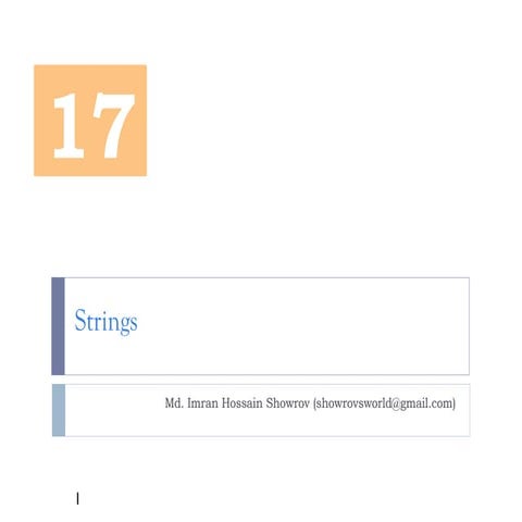 Lecture 17 Strings Ppt 4166