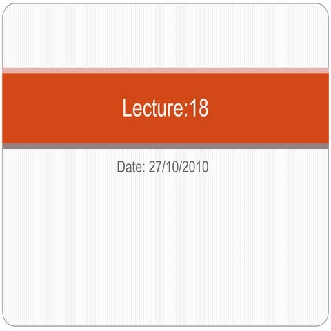 Information and Theory coding Lecture 18 | PPT