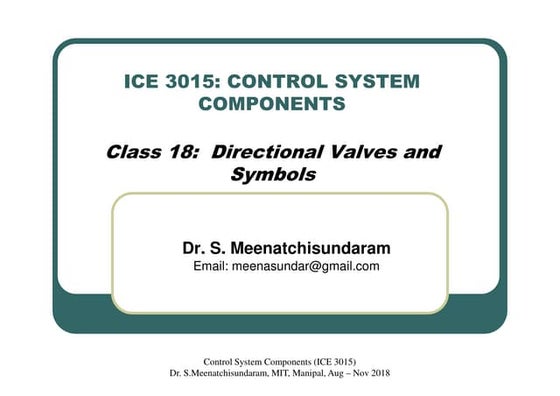 DIRECTION CONTROL VALVE | PPT