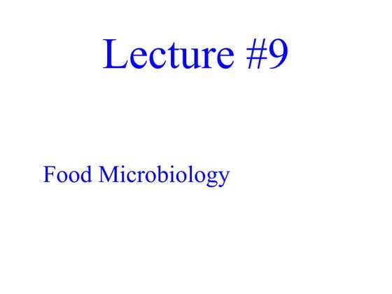 food microbiology - food and nutrition and health | PPT