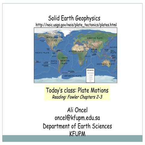 ÖNCEL AKADEMİ: SOLID EARTH GEOPHYSICS | PPT