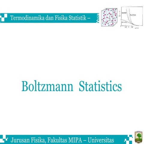 Lecture 19 Boltzmann Statistics.pptx
