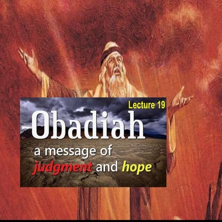 Lecture 19; Obadiah | PPTX