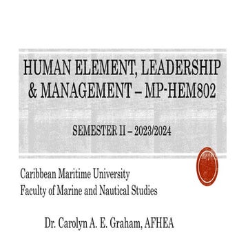 human element leadership management (helm | PPTX