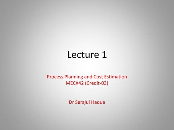 Lecture 1 manufacturing processes | PDF | Manufacturing Industry | Industries