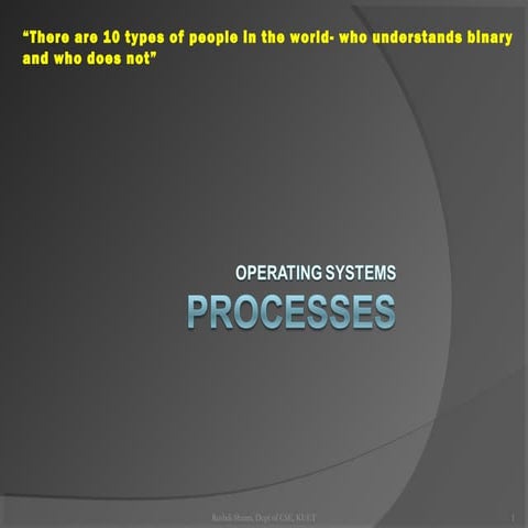 Lecture 1 and 2 processes | PPT | Operating Systems | Computer Software ...