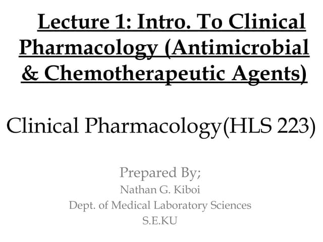 Classification of antimicrobial drugs | PDF