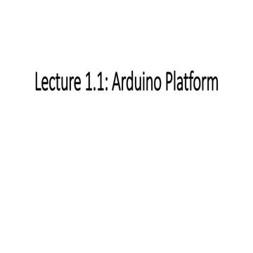 Lecture 1 arduino | PPT