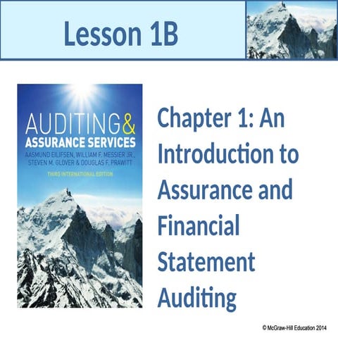 Lecture 1B - Introduction to Assurance and Financial Statement Audit (2 ...