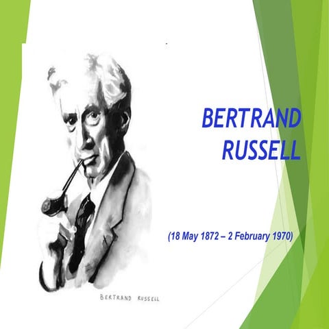 Introduction of Bertrand Russell and his biography | PPT