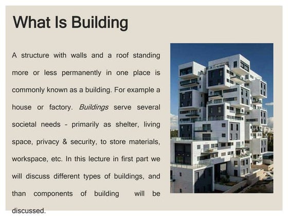 Building construction ppt | PPTX