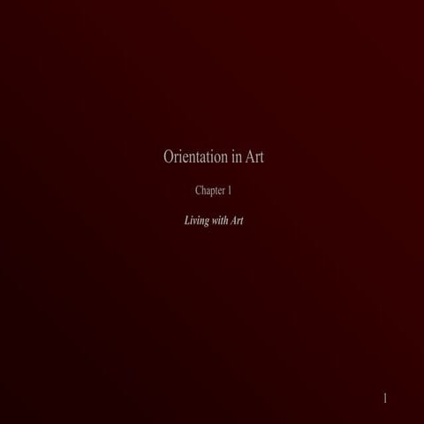 Lecture 1c living with art on line | PPT