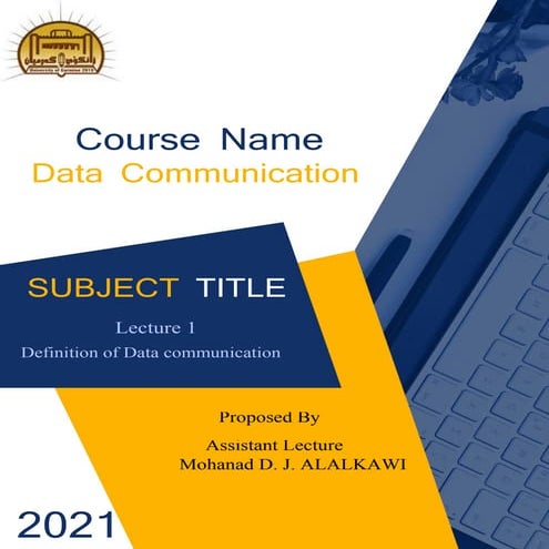 Lecture 1 Data Communication Pdf