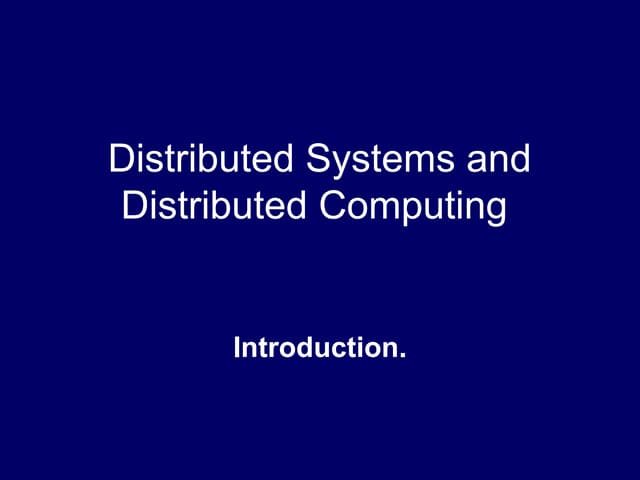 Lecture 1 introduction to parallel and distributed computing Lecture 1 introduction to parallel and distributed computing