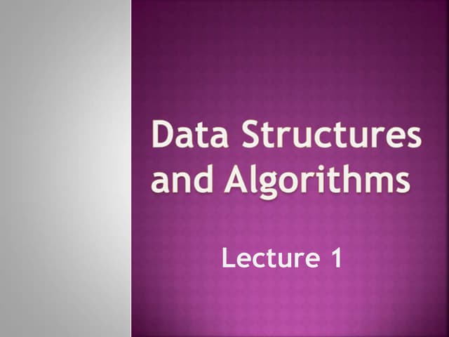 Introduction To Dsa Ppt 5888