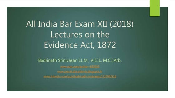 Indian evidence act,1872 | PPTX