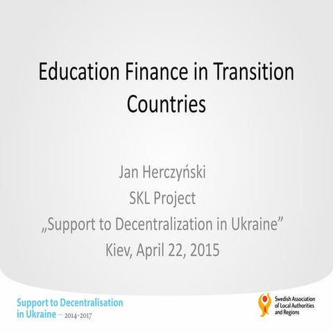 Education Finance in Transition Countries | PDF