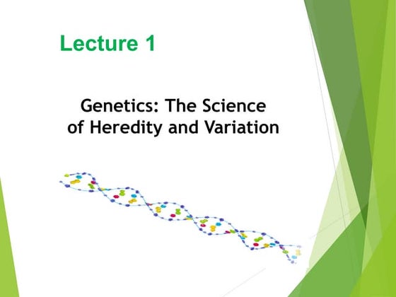 Introduction to Genetics | PPTX | Genetics | Science