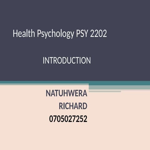 Health Psych Introduction for mlt 1 .ppt