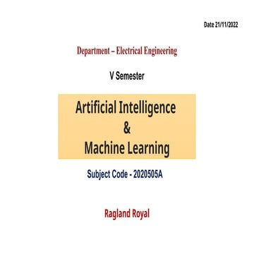 Lecture 1 introduction to Artificial Intelligence & Machine Learning.pptx
