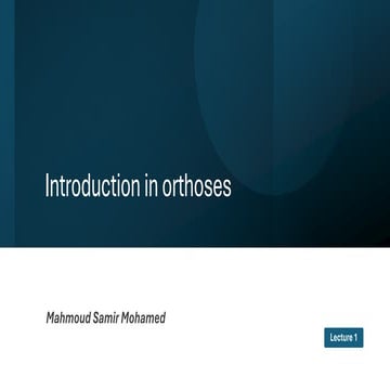 lecture 1 introduction... Ortho lecture 1 | PDF