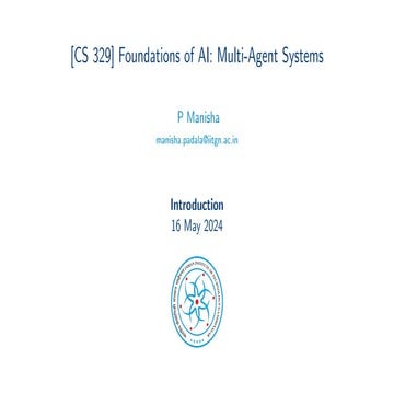 Foundations of AI Multi Agent Systems Course | PDF