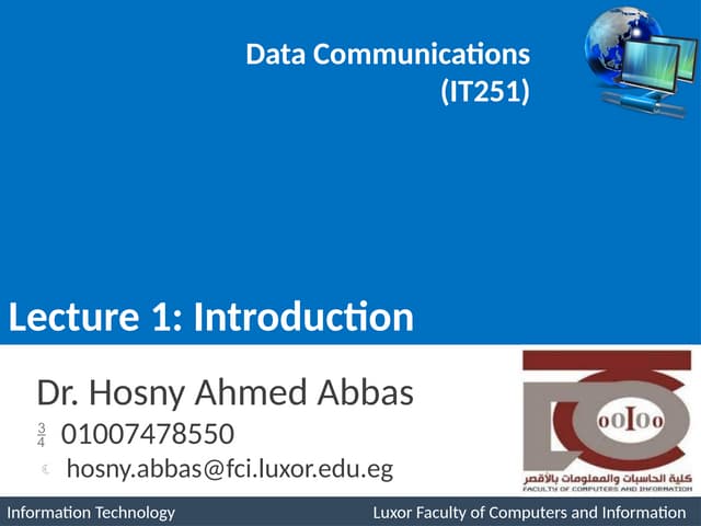 Lecture 1 Introduction Computer Networks.pptx Lecture 1 Introduction Computer Networks.pptx
