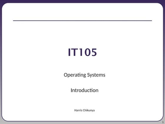 Presentation on operating system | PPT