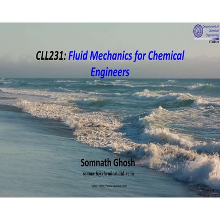 slides of Fluid Mechanics for Chemical Engineers | PDF