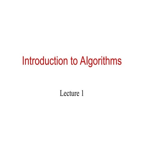 ppt for introduction to design and analysis of algo | PPT