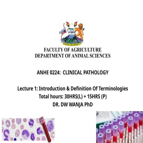 Comprehensive Introduction to Veterinary Clinical Pathology and ...