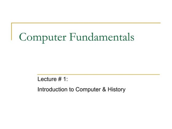 Introduction to computer science | PPT