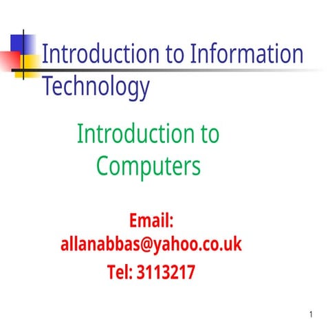 Comprehensive Introduction to Computers and Information Technology ...