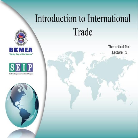 Lecture 1 - Intro to international trade | PDF