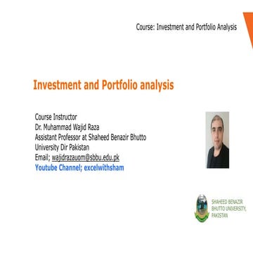 Lecture 1; Introduction to investment | PPTX