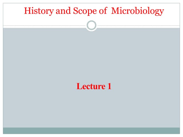 Microbiology unit 1 | PPTX