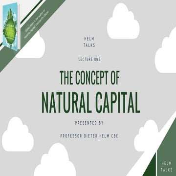 Lecture 1 The Concept of Natural Capital | PDF
