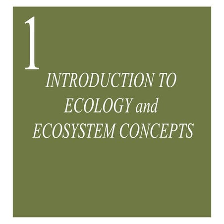 Lecture 1 Ns 5 Ecology And Ecosystem Concepts 2010 Pdf
