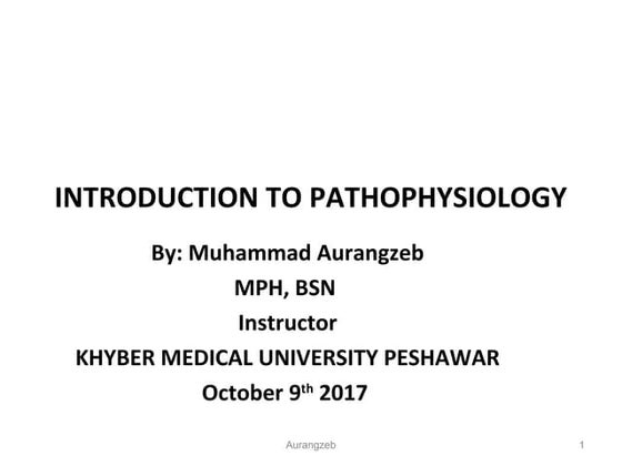 Introduction to pathophysiology | PPT