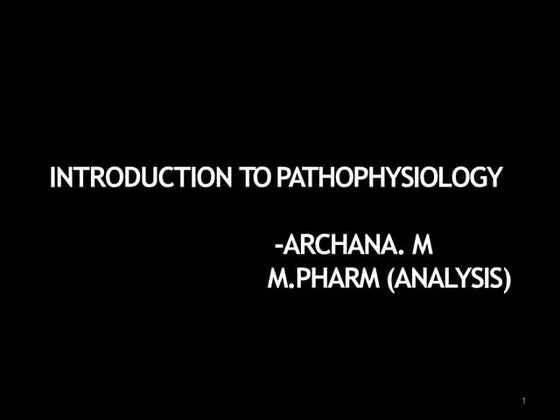 Lecture 1 pathophysiology | PPT | Blood Disorders | Diseases and Conditions
