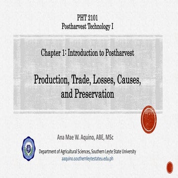 Lecture 1 (Production, Trade, Losses, & Causes).pptx
