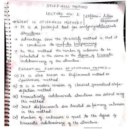 Lecture 1 stiffness method | PDF