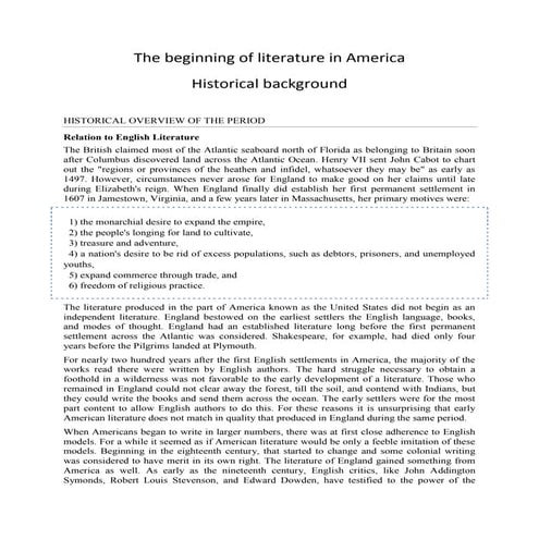 North american literature | PPTX