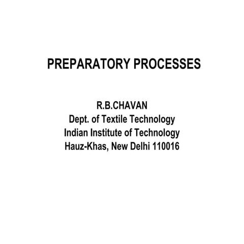 Textile Manufacturing Process | PPTX